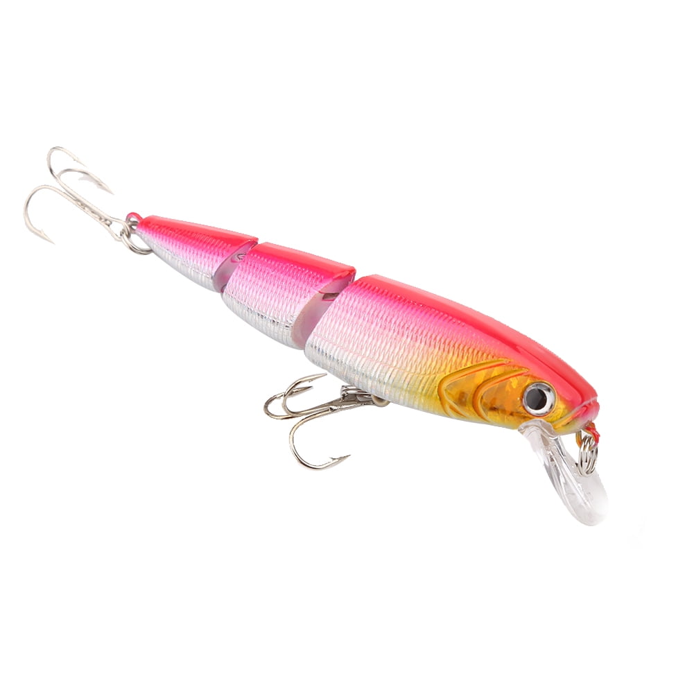 3-Section Realistic Fishing Lure with Hook, Pink Color, Ideal for Life ...