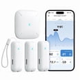 3 Sensors & 1 Base Station Temperature and Humidity Monitor, Indoor ...