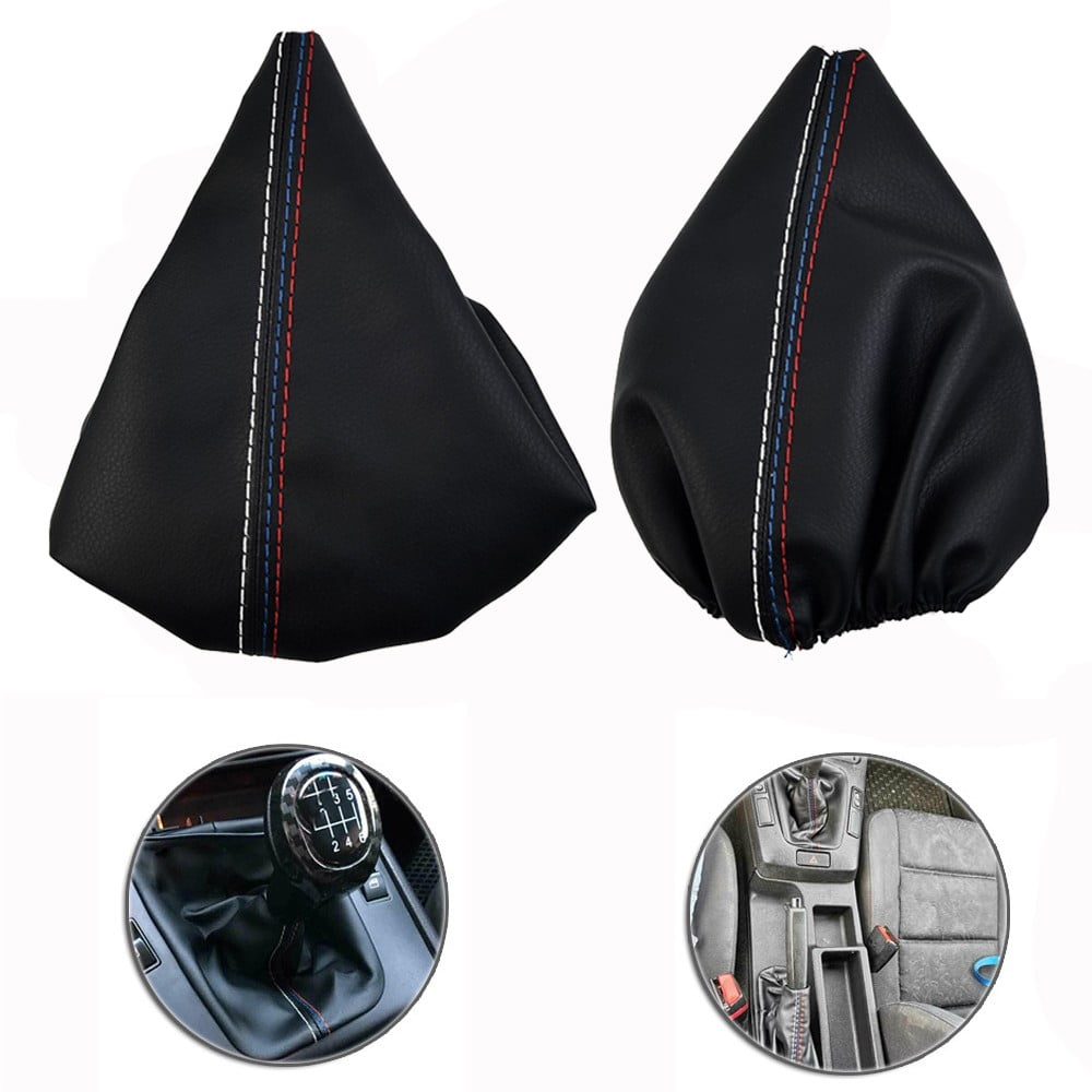 3 Series E36 E46 Gear Shift Knob Handbrake Gaiter Boot Black Leather ...