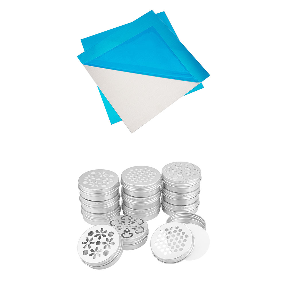 3 Set 2 Ounce Aluminium Tins 12pcs 3 Styles Empty Storage Containers ...