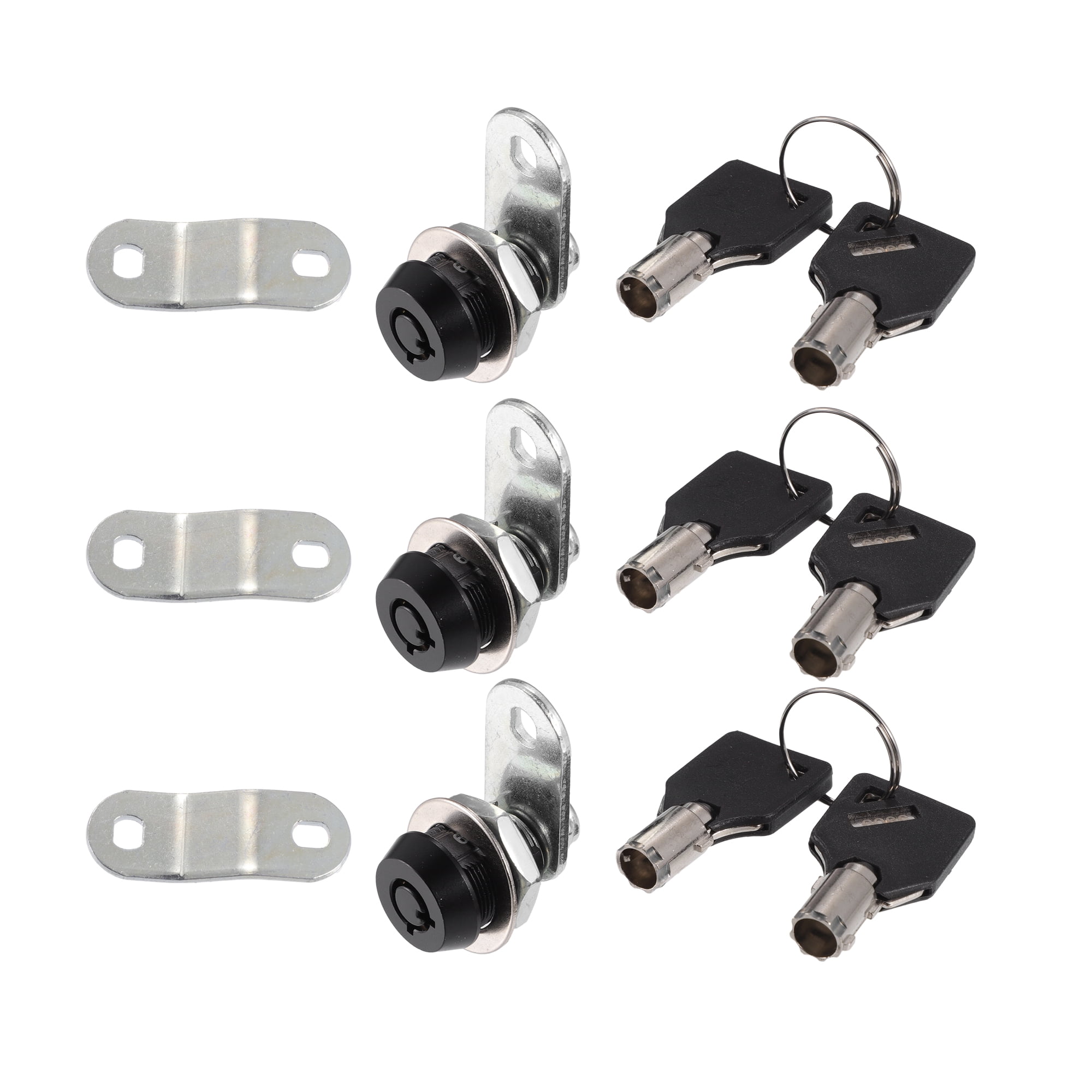 3 Set 5/8 Inch RV Campervan Lock Set with 6 Keys RV Storage Door Locks ...