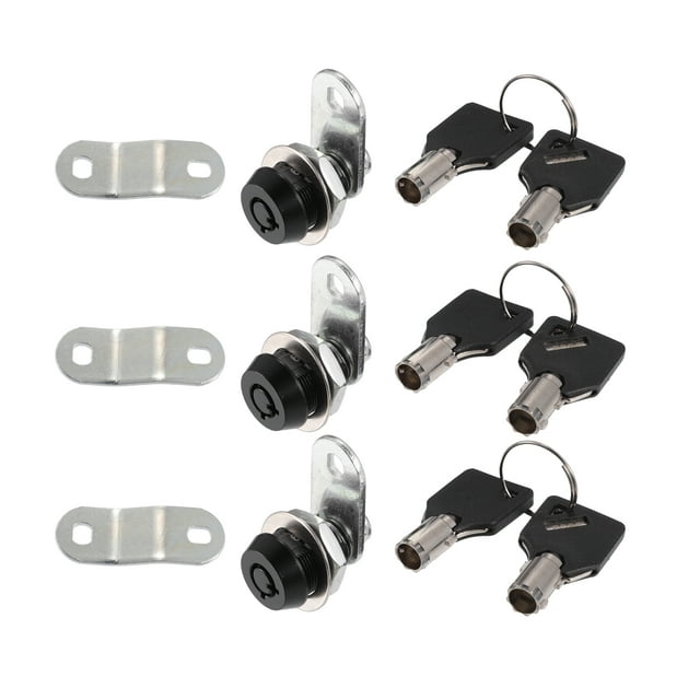 3 Set 5/8 Inch RV Campervan Lock Set with 6 Keys RV Storage Door Locks ...