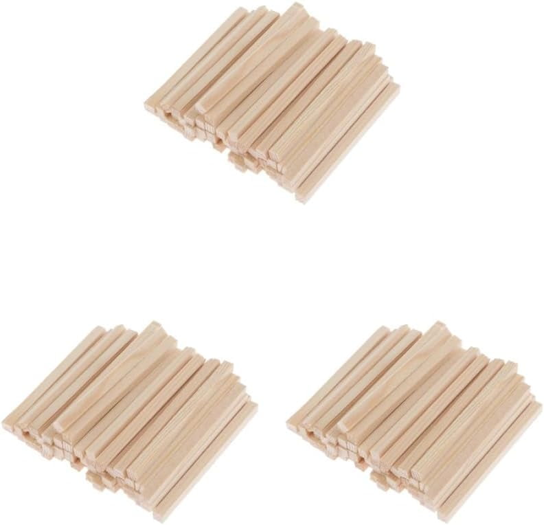 3 Set 50/100Pack Wooden Blocks Blank Carving DIY Art Craft 50/55/60mm ...