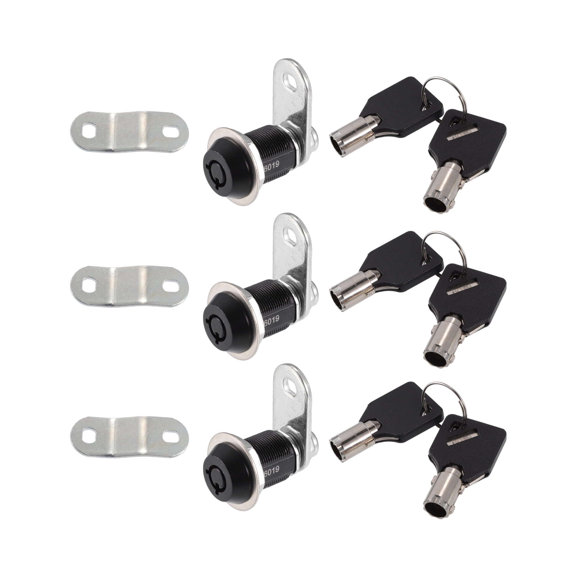 3 Set 7/8 Inch RV Campervan Lock Set with 6 Keys RV Storage Door Locks ...