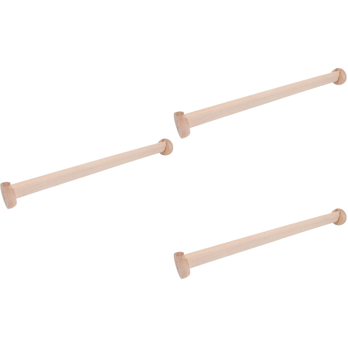 3 Set Coat Hangers Cupboard Rods Closet Hanging Wardrobe Clothes Rail ...