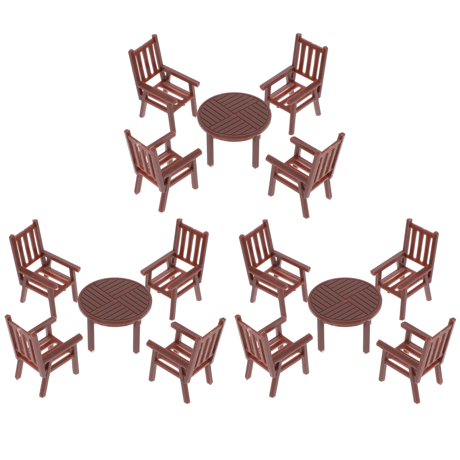 4 Sets Mini Table Chair Set Furniture Model for Mini House Living Room ...