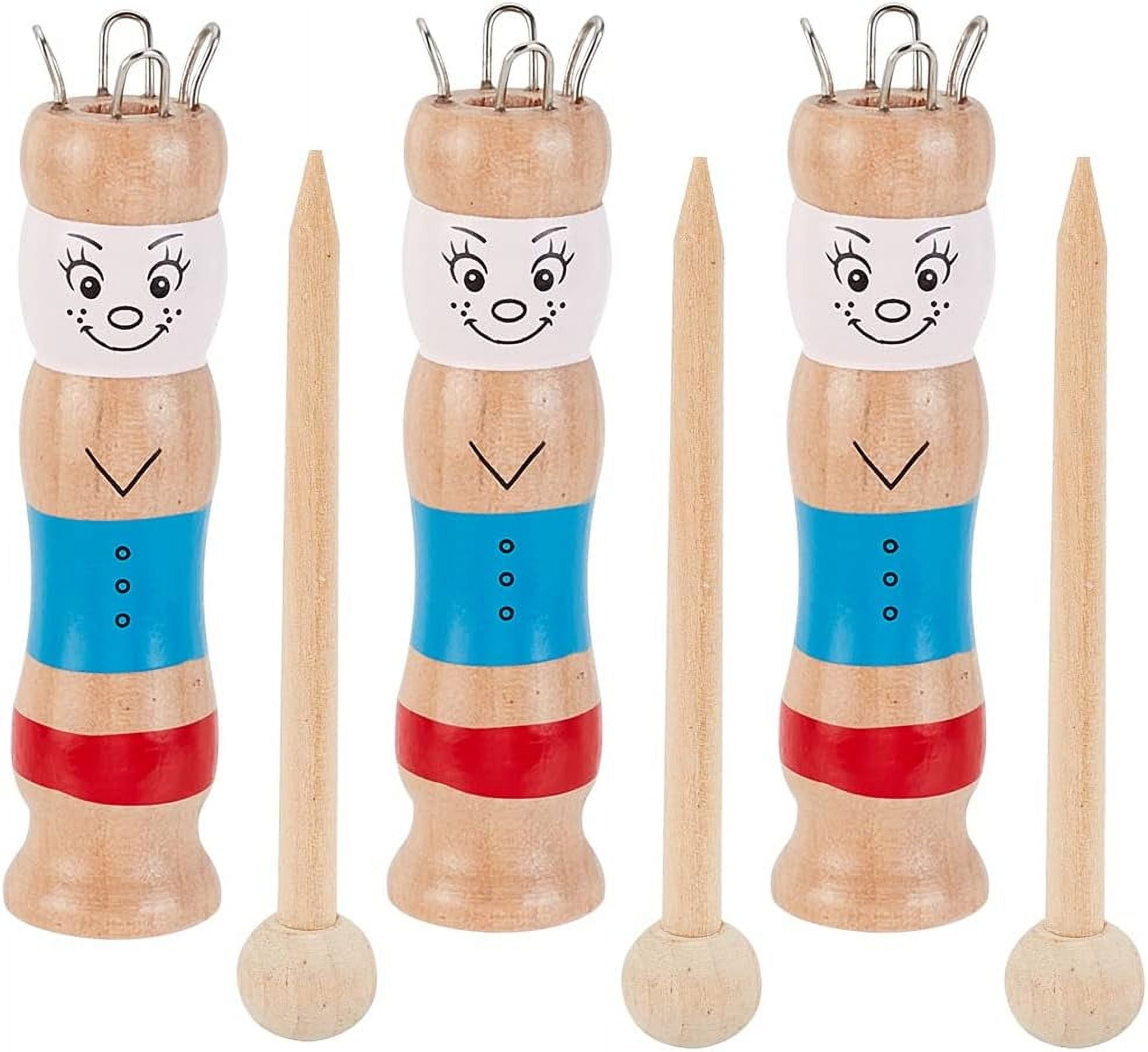 3 Set French Knitter Colorful Spool Knitting Doll DIY Knitting Spool ...