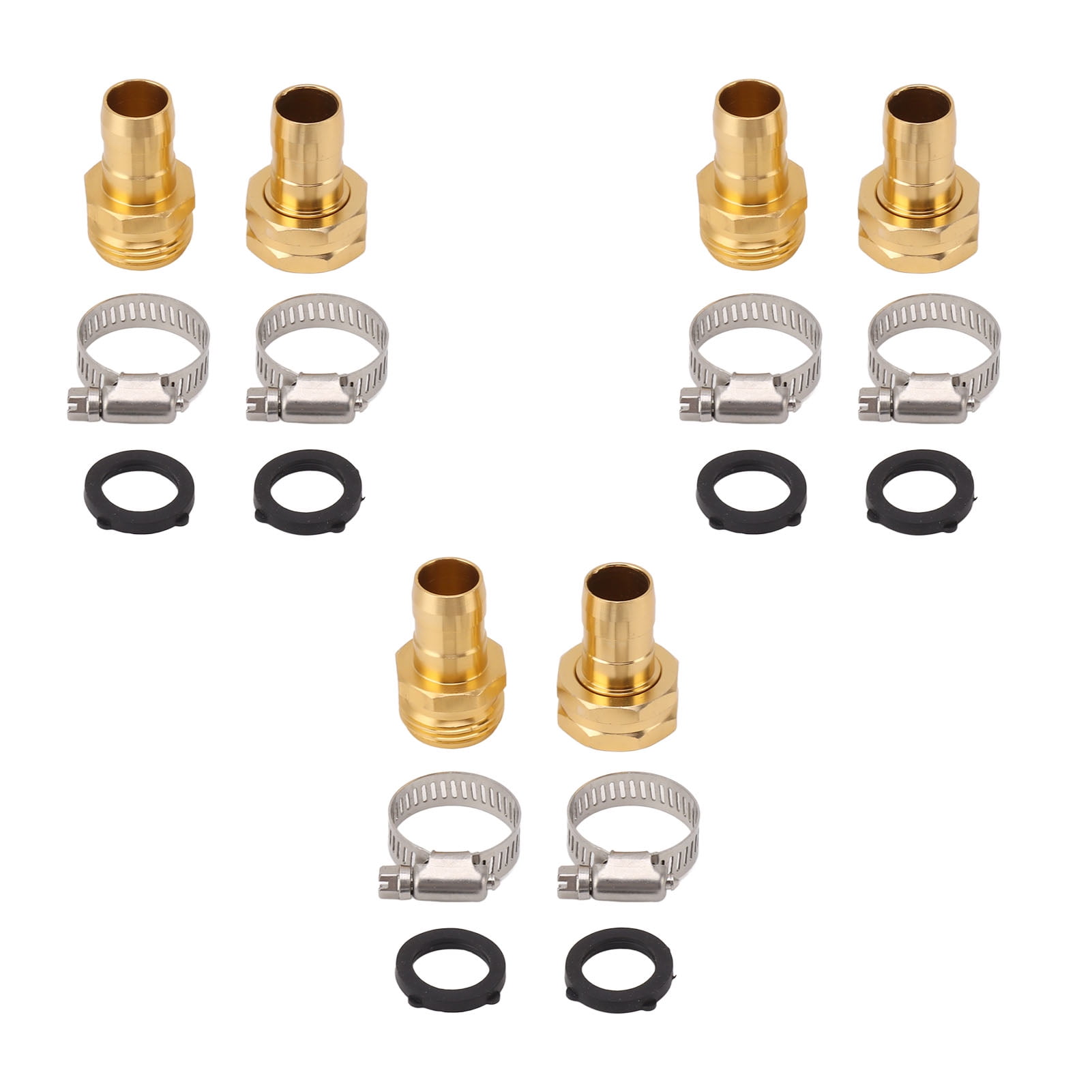 3 Set Garden Hose Repair Kit Hose Repair Connector with Clamps for 3/4 ...