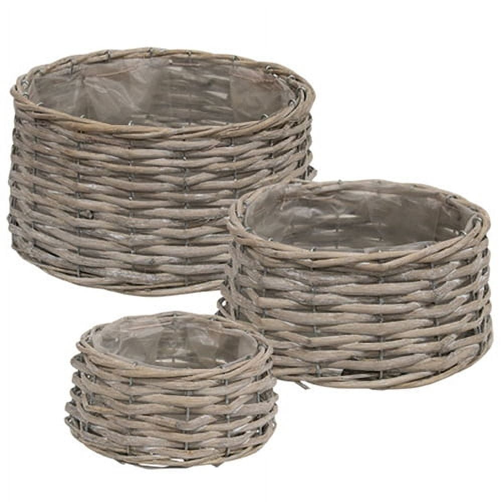 3/Set Graywashed Willow Planters - Walmart.com