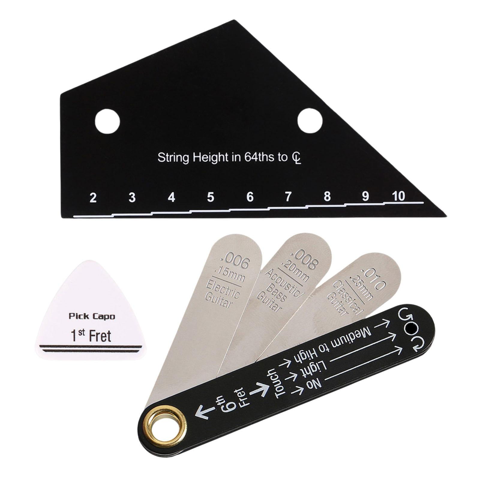 3 Set Guitar String Action Gauge Ruler Truss Rod Gauge Stainless Steel ...