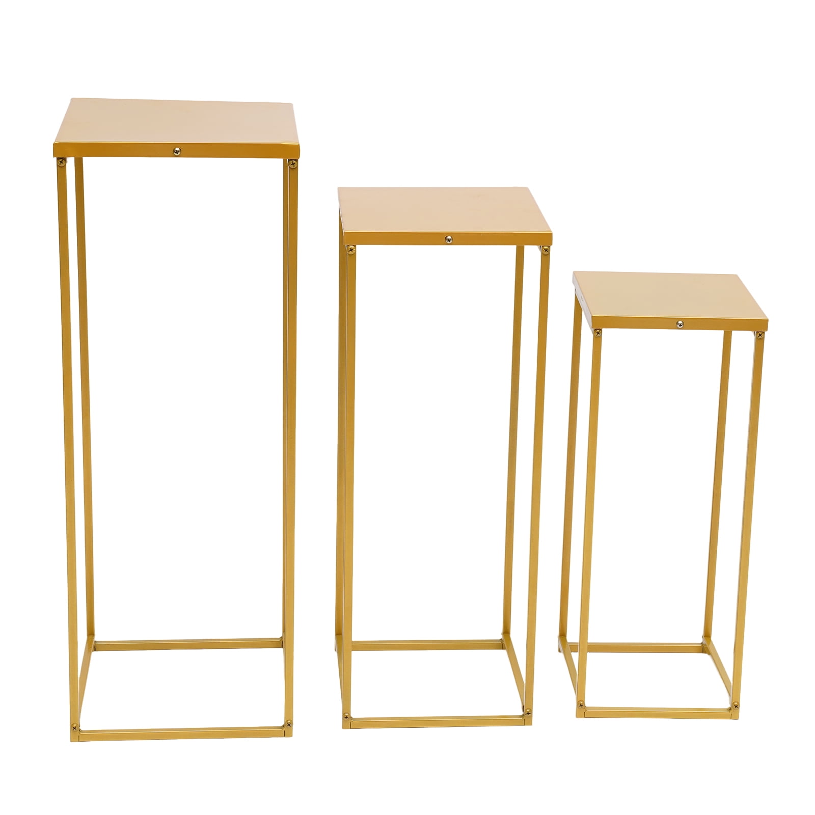 3 Set Metal Stand Plant Stand ,Living Room & Patio Modern Metal Display ...