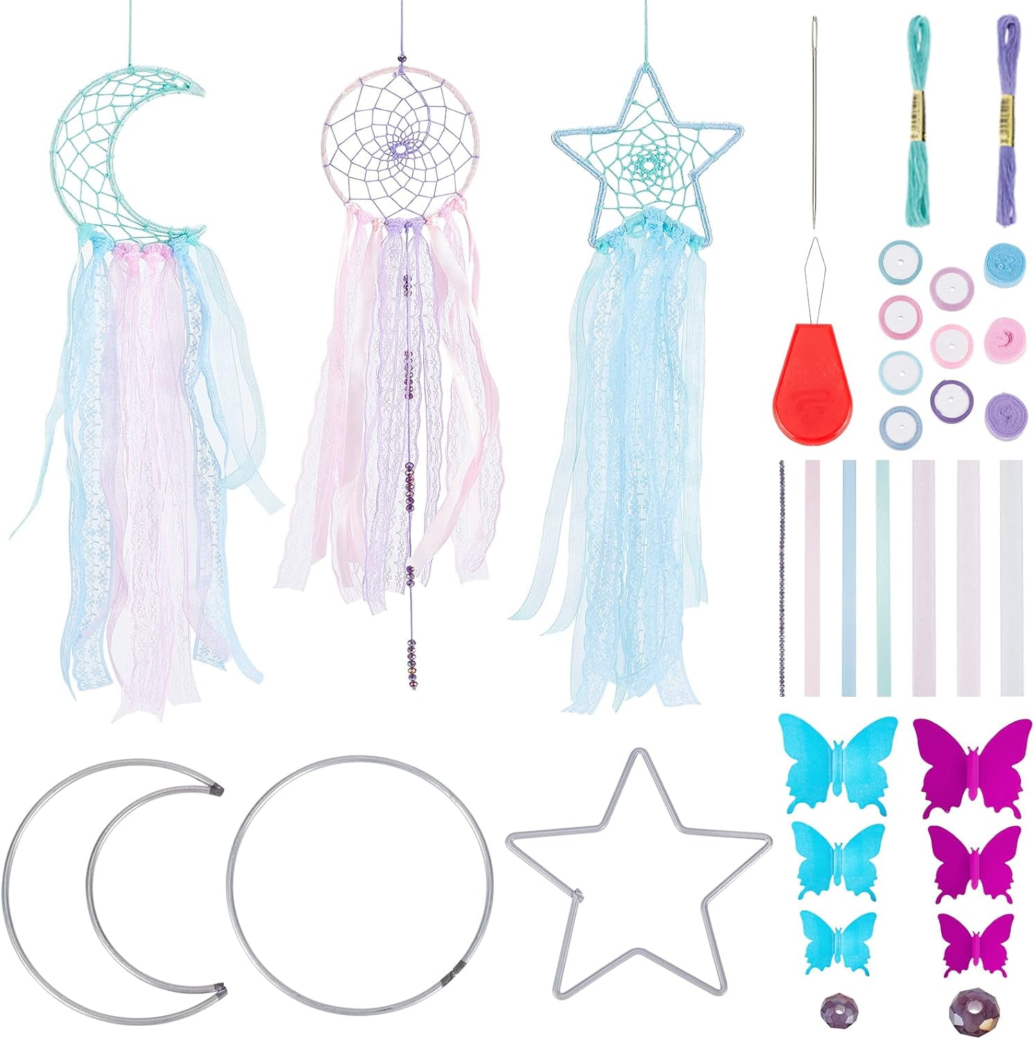 3 Set Mini Dream Catcher Kit Make Your Own Dreamcatcher DIY Handmade ...