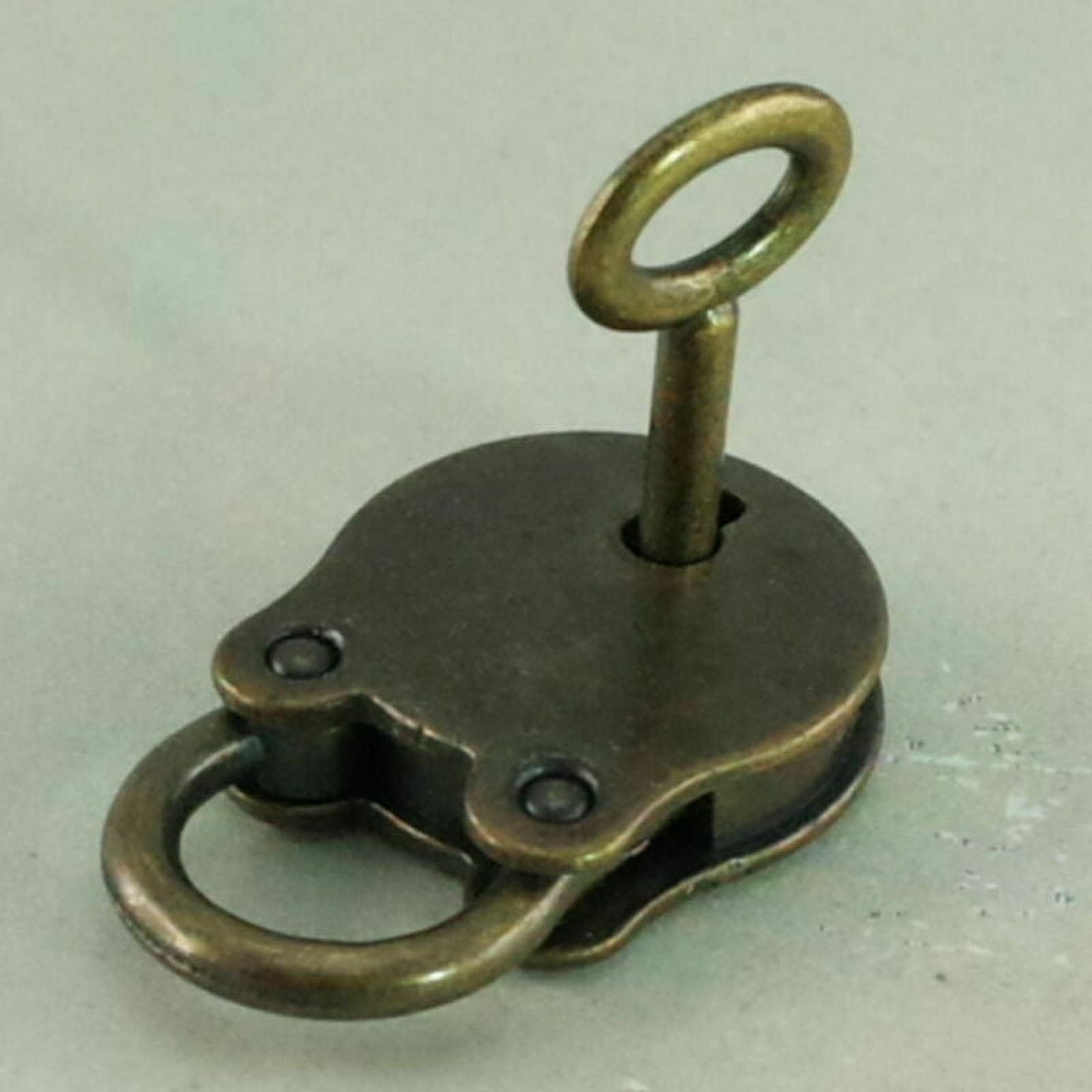 3 Set Mini Vintage Antique Style Padlocks Key Lock Bronze Retro Jewelry ...