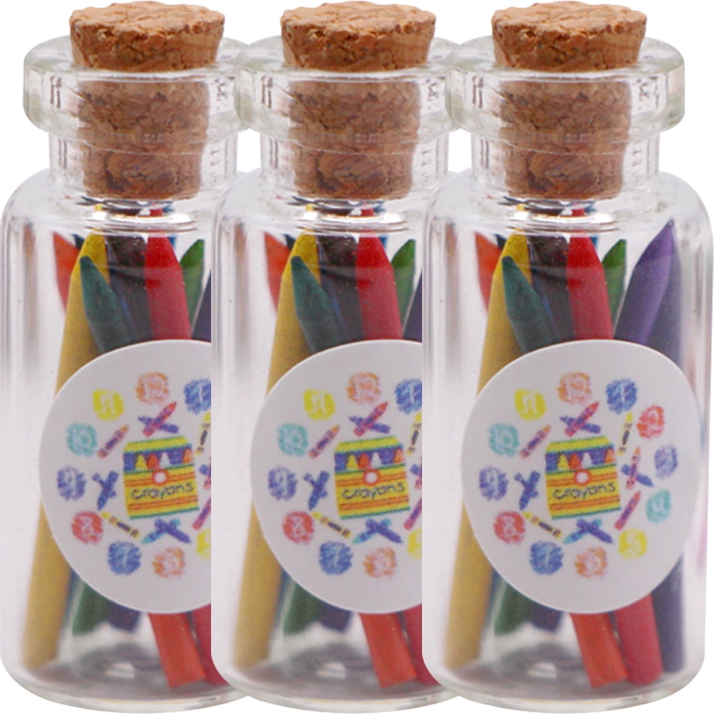 HOMEMAXS 3 Sets Miniature Bottled Crayons for Decoration in Glass and ...