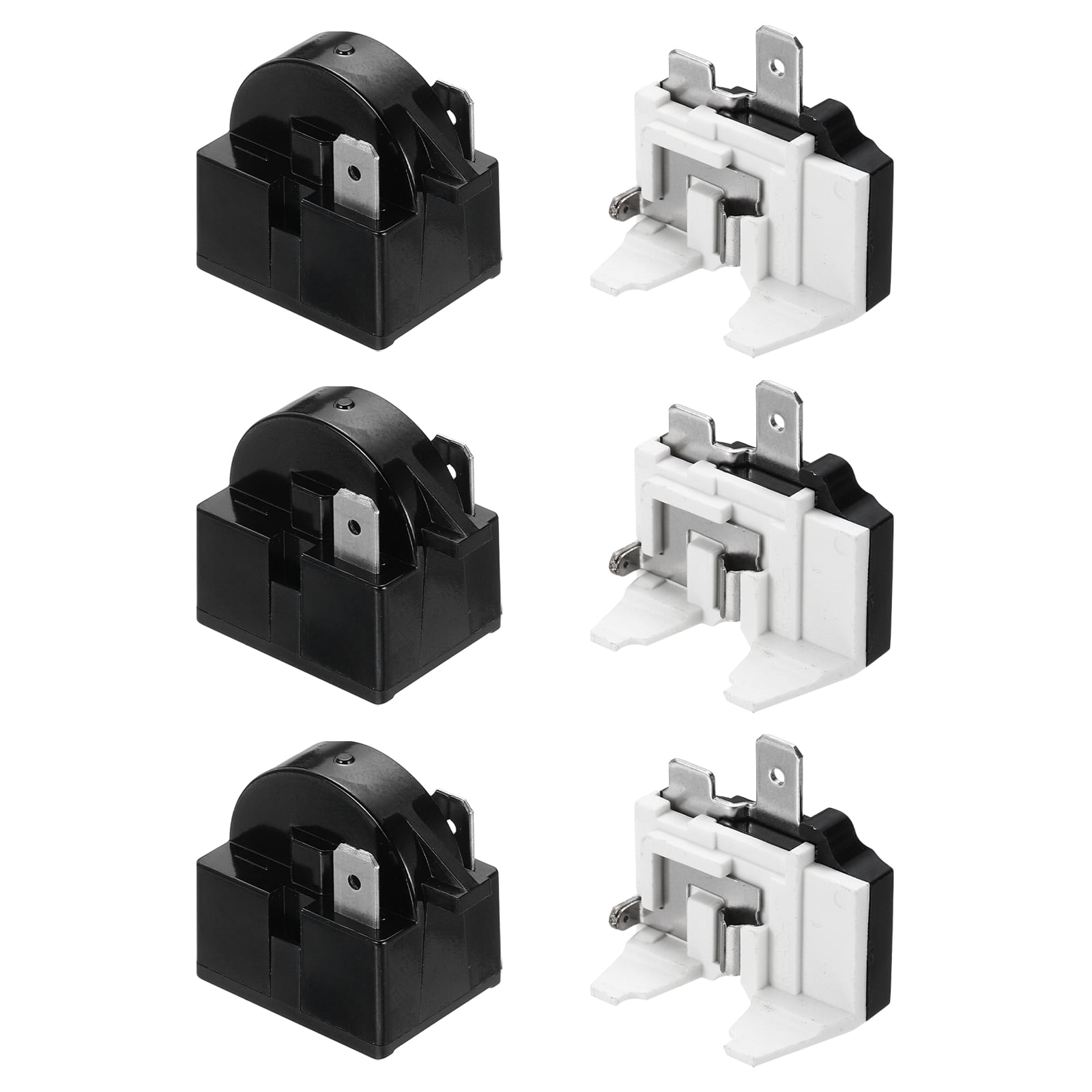 3 Set PTC Refrigerator Starter Relay 15 Ohm 2 Pin and 1/6HP Overload Protector - Walmart.com