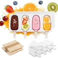 3 Set Popsicles Molds with Lids, Large Cake Pop Mold Cakesicle Mold 4 ...