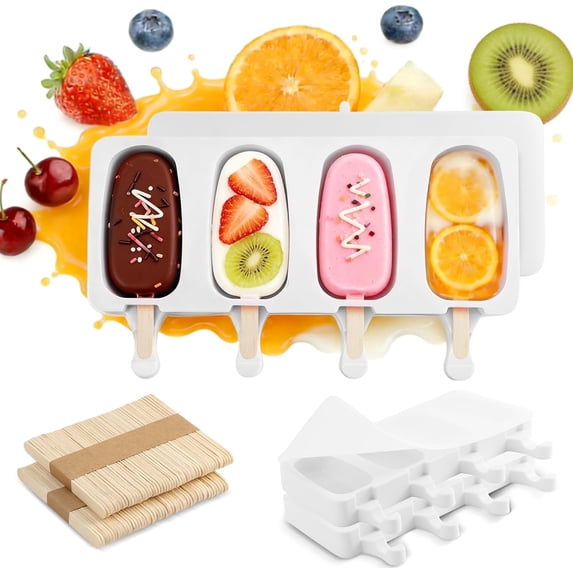 3 Set Popsicles Molds with Lids, Large Cake Pop Mold Cakesicle Mold 4 ...