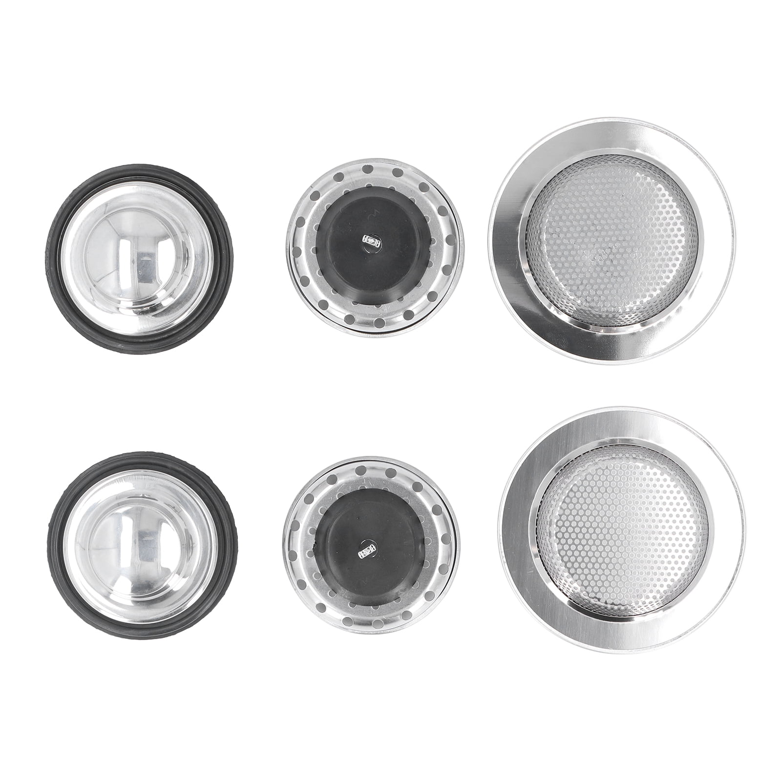 3-Set Stainless Steel Kitchen Sink Strainer Stopper Basket - Rustproof ...