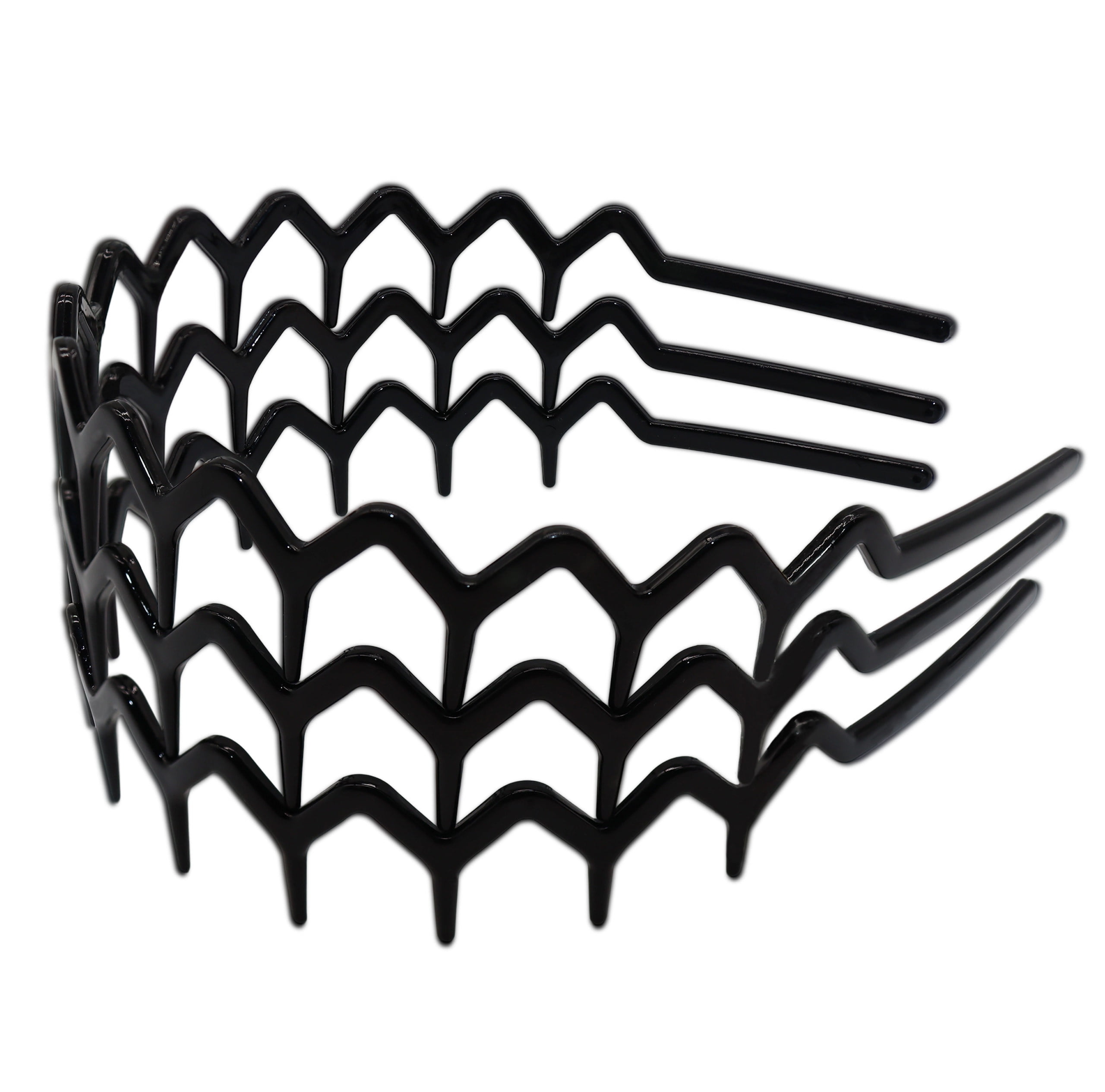 "Melissazuly Zig Zag Headbands for Women and Men, Plastic Sharks Tooth ...