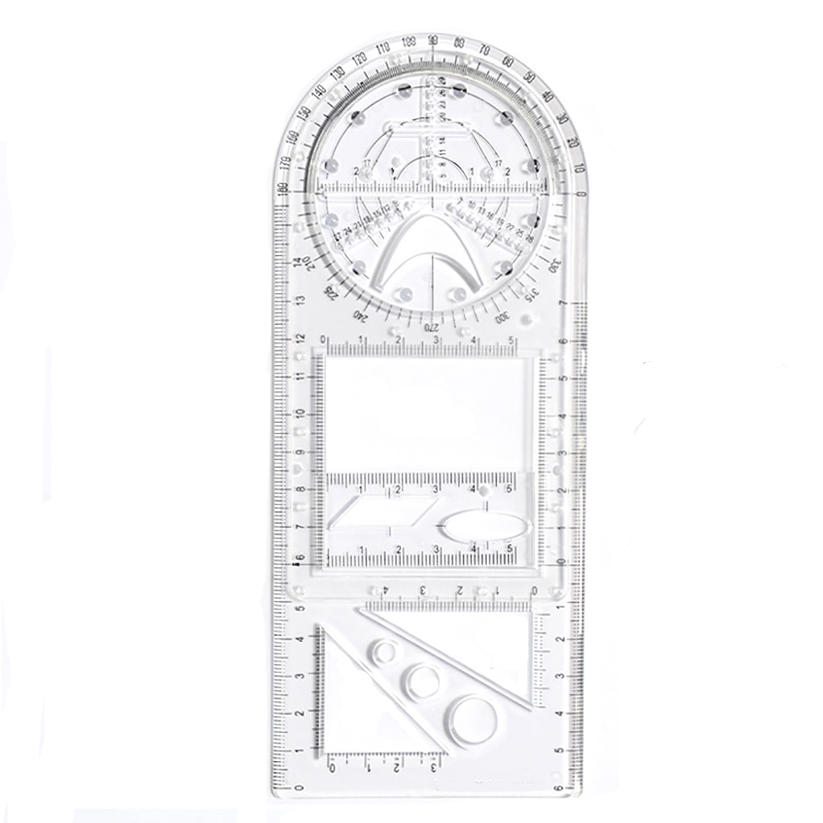 3 Set of Multifunctional Student Math Ruler,Multifunctional Rotatable ...