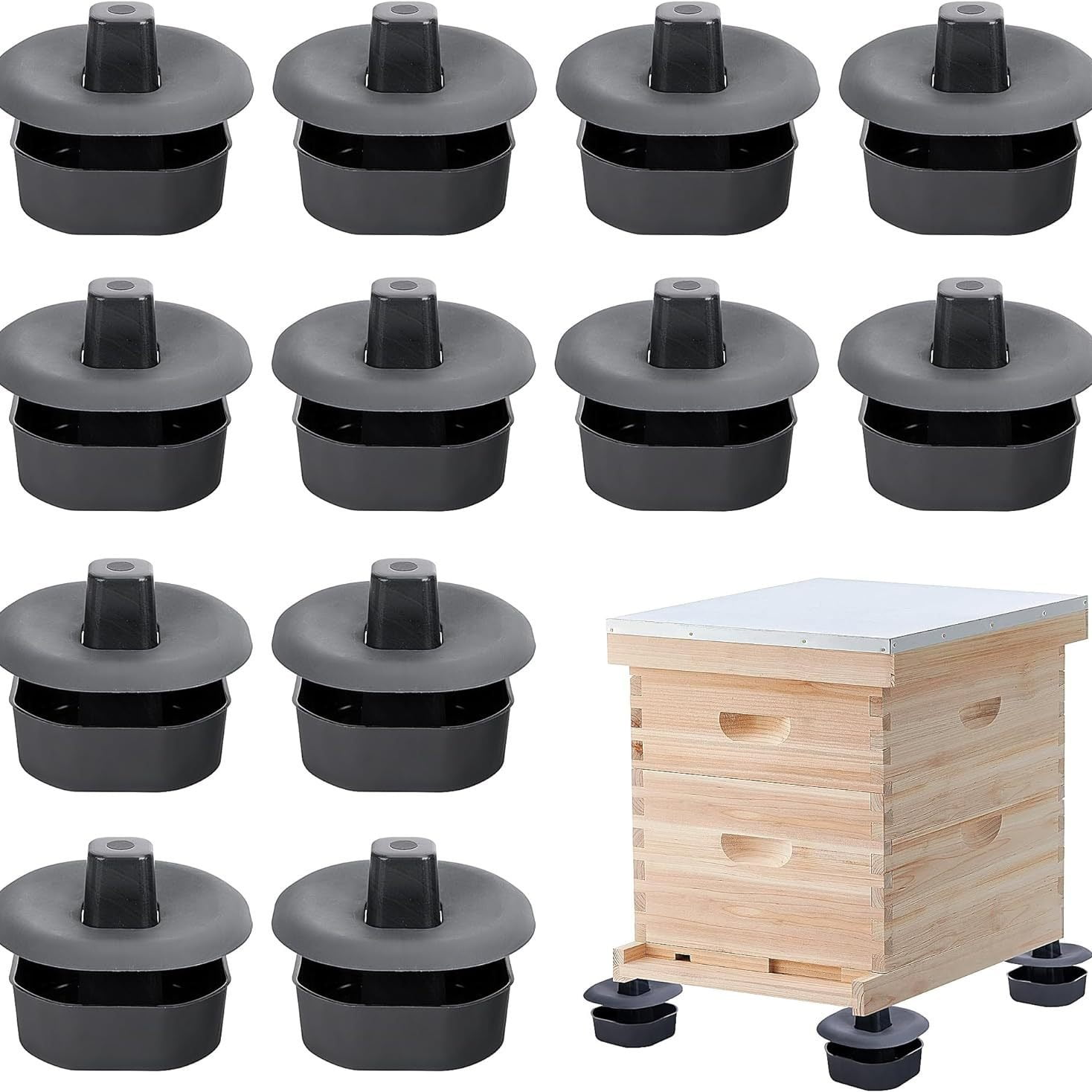 3 Sets/12Pcs Beehive Stands- Sturdy Beehive Feet Stands- Beehive Base ...