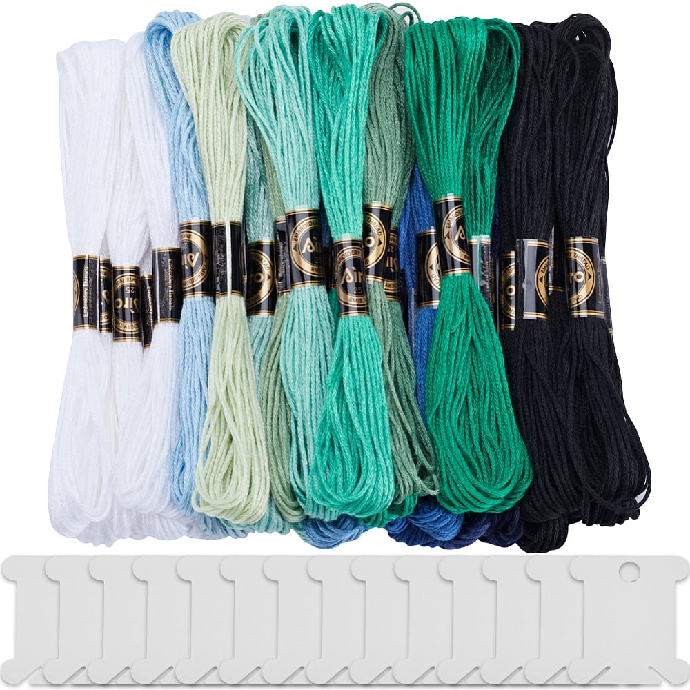 3 Sets 3 Style 6-Ply Polyester Embroidery Floss Stitch Threads Segment ...