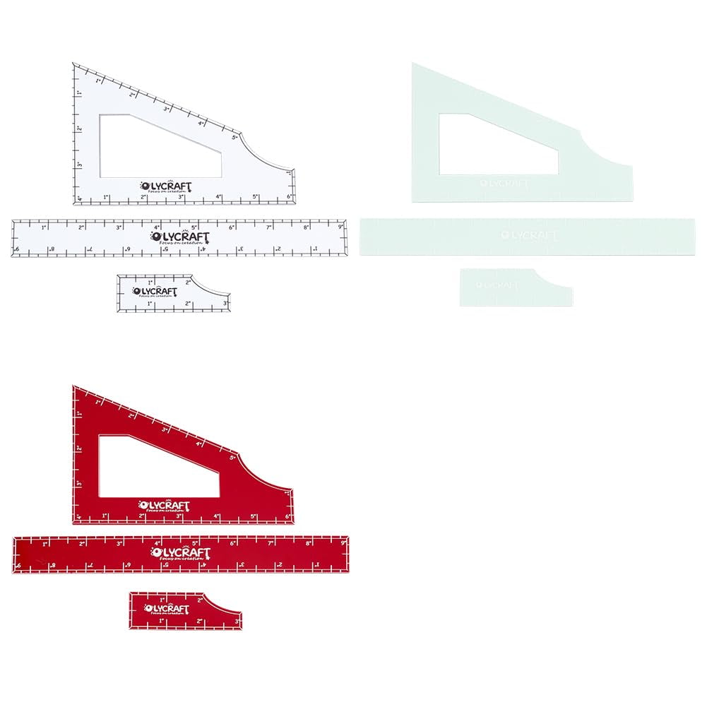 3 Sets/9Pcs Wargame Measuring Rulers 3mm Thick Acrylic Templates ...