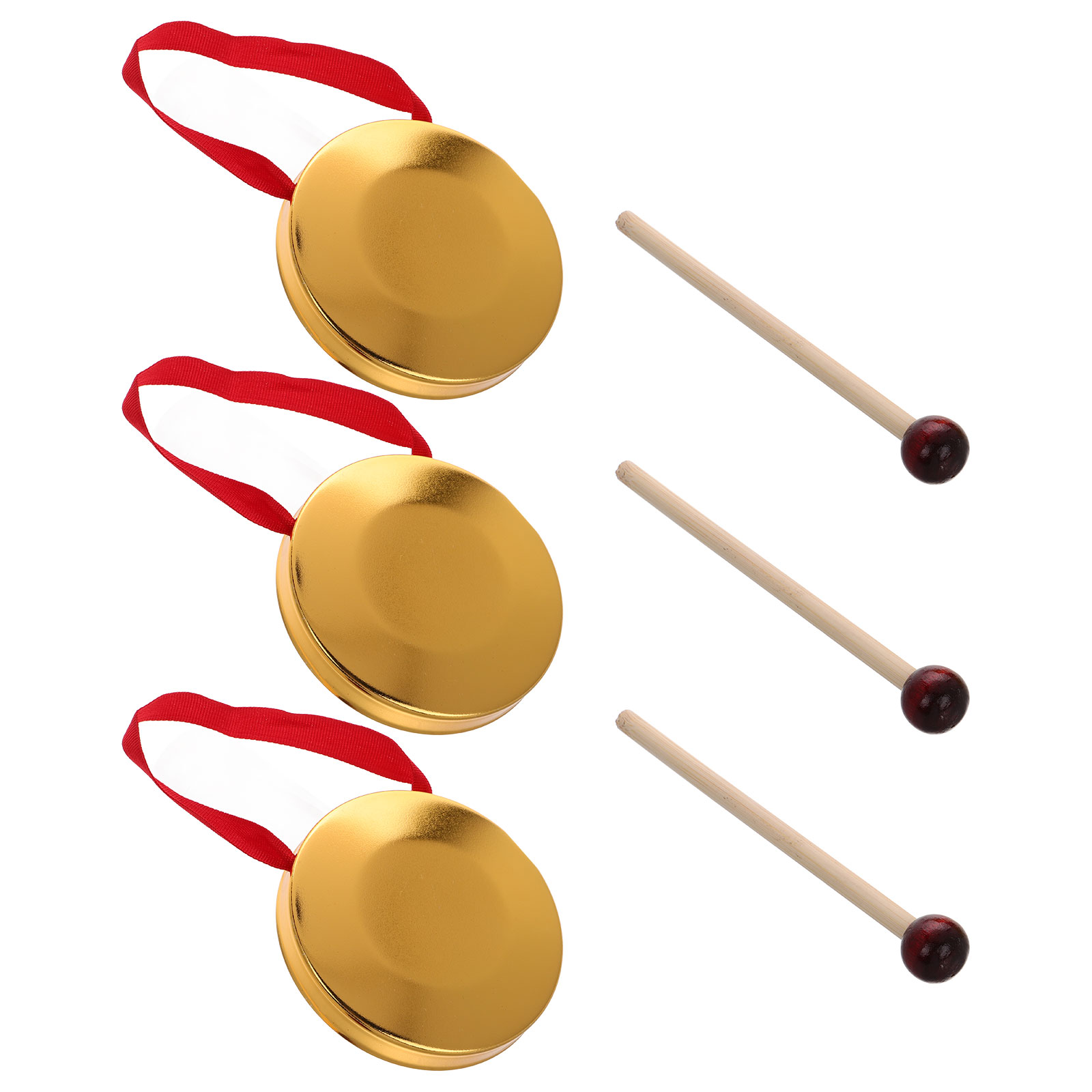3 Sets 9cm Gong Gong Instrument Kids Gong Toy Handheld Percussion ...