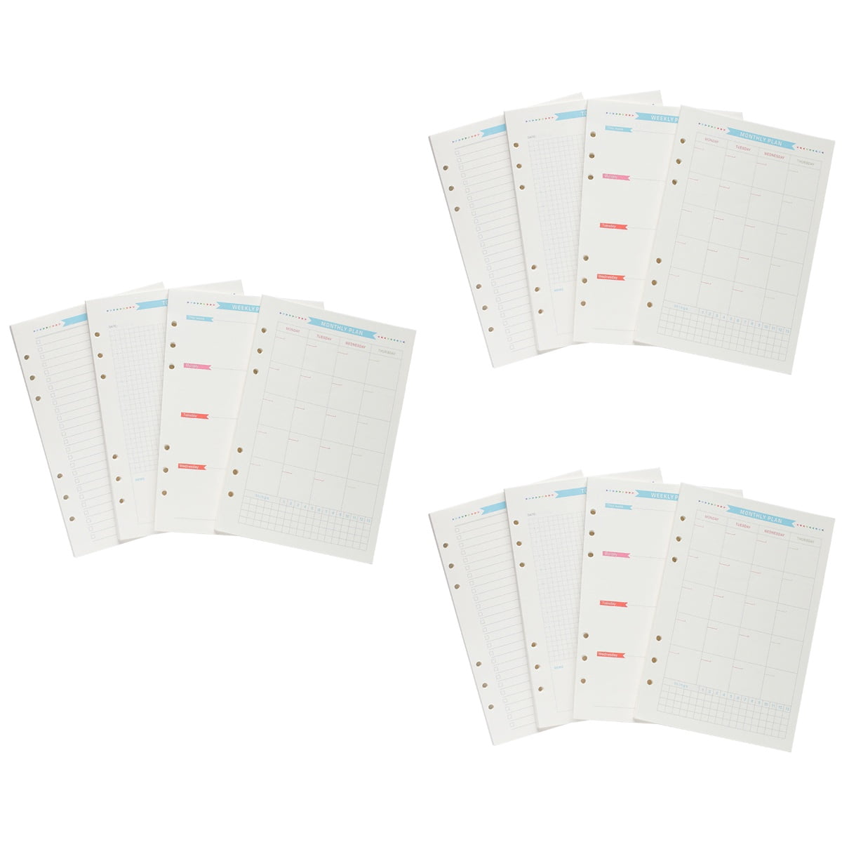 3 Sets A5 Lined Paper Refill Loose Leaf Paper Size 2 - Walmart.com