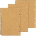3 Sets A5 Paper Divider, 6 Hole Ring Binder Dividers, Notebook Index ...