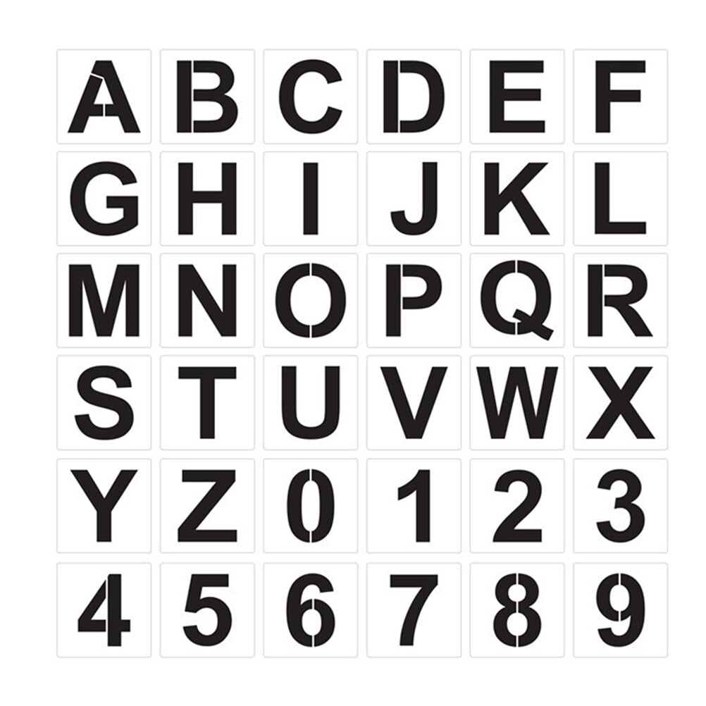 3 Sets Alphabet Alphanumeric Template DIY Stencil Creation - Walmart.com