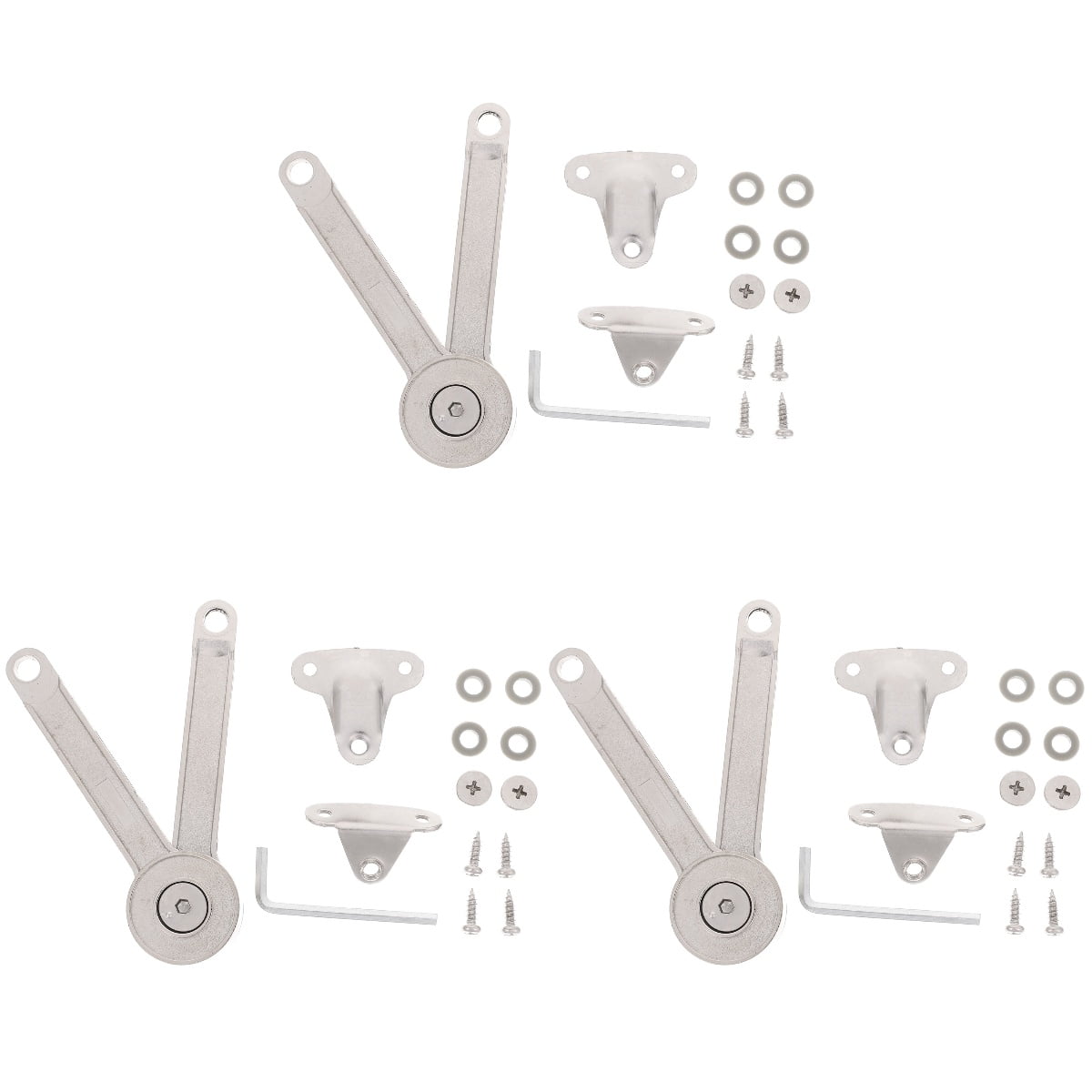 3 Sets Automatic Closing Hinge Cabinet Hinges Soft Close Lift Flip up ...