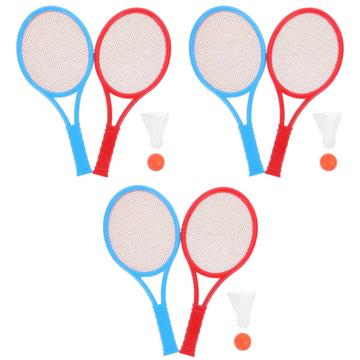 3 Sets Balls Tennis Children's Racket Small Size Rackets and Badminton ...