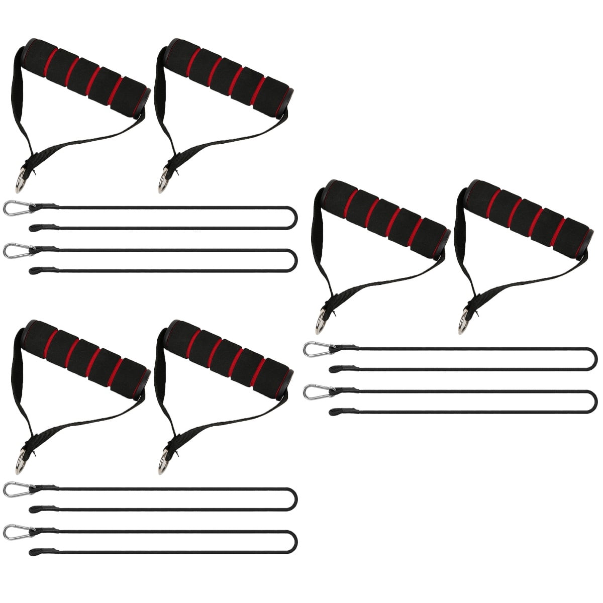 3 Sets Bicep Puller Gym Rope Muscle Training Strap Rowing Machine ...