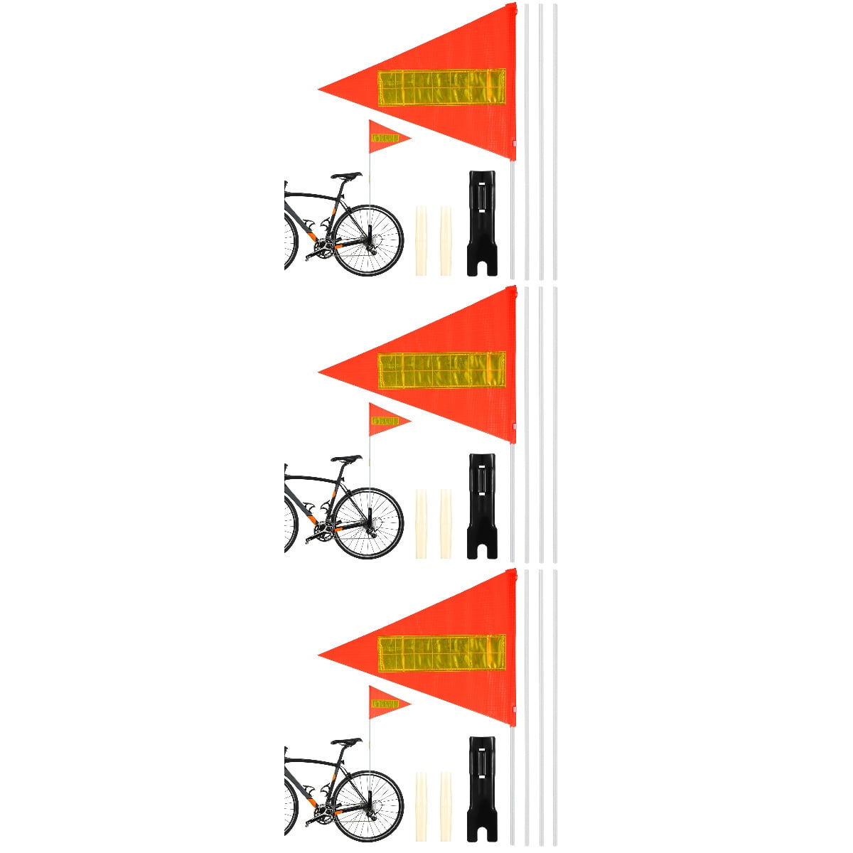 3 Sets Bicycle Flag Bike Flag Bicycle Safety Flag Go Kart Flags With ...