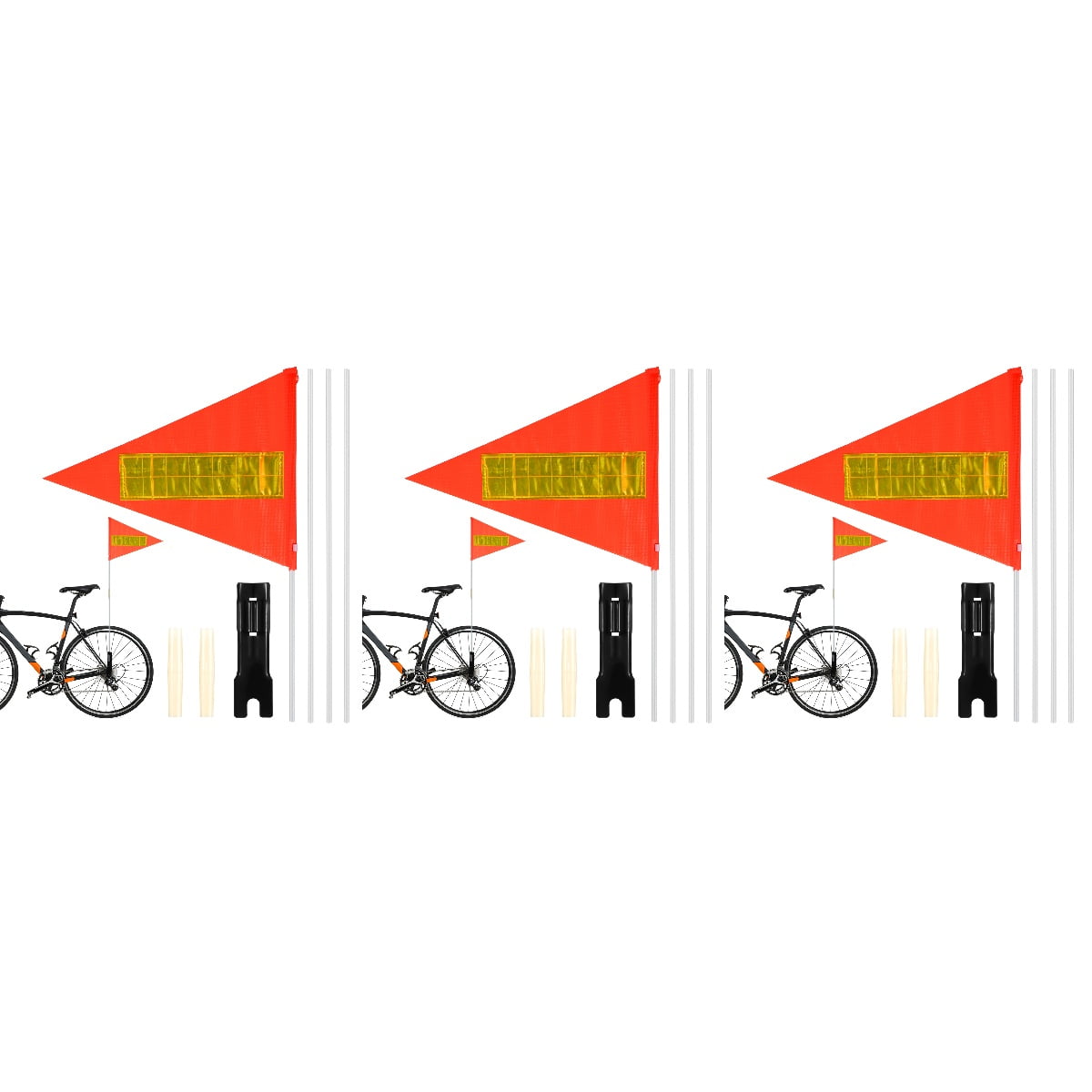 3 Sets Bicycle Flag Bike Flag Bicycle Safety Flag Go Kart Flags With ...