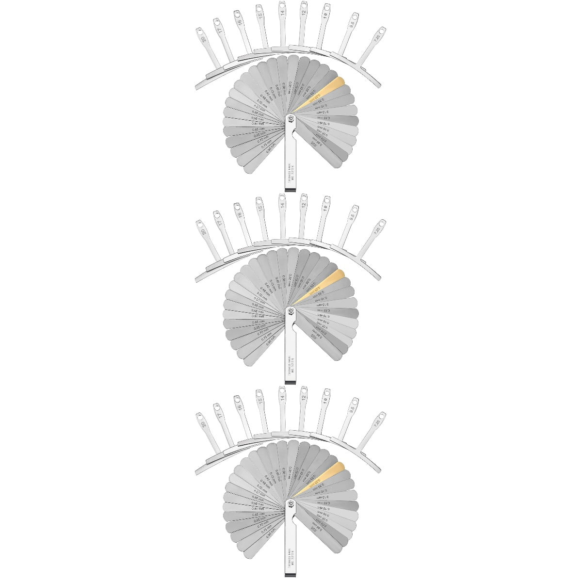 3 Sets Book Chain Guitar Adjustment Feeler Gauge Work 9.5x7cm Silver ...