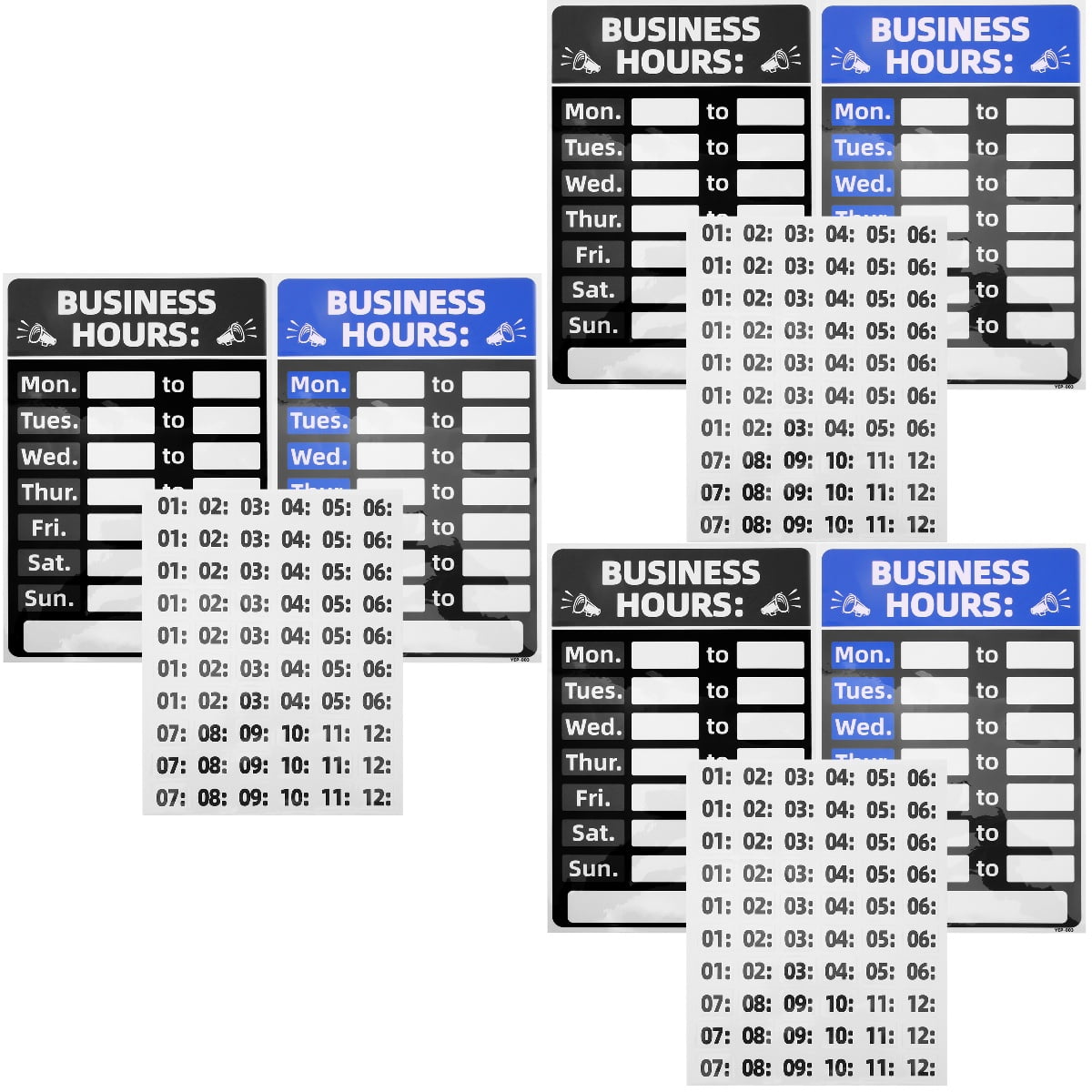 3 Sets Business Hours Sign Opening Hour Sign Changeable Store Hours ...