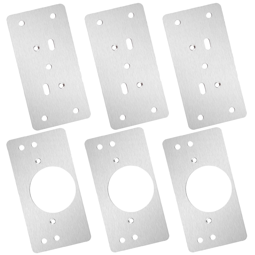 3 Sets Cabinet Door Repair Sheet Hinge Kit Mending Plate Hinges ...