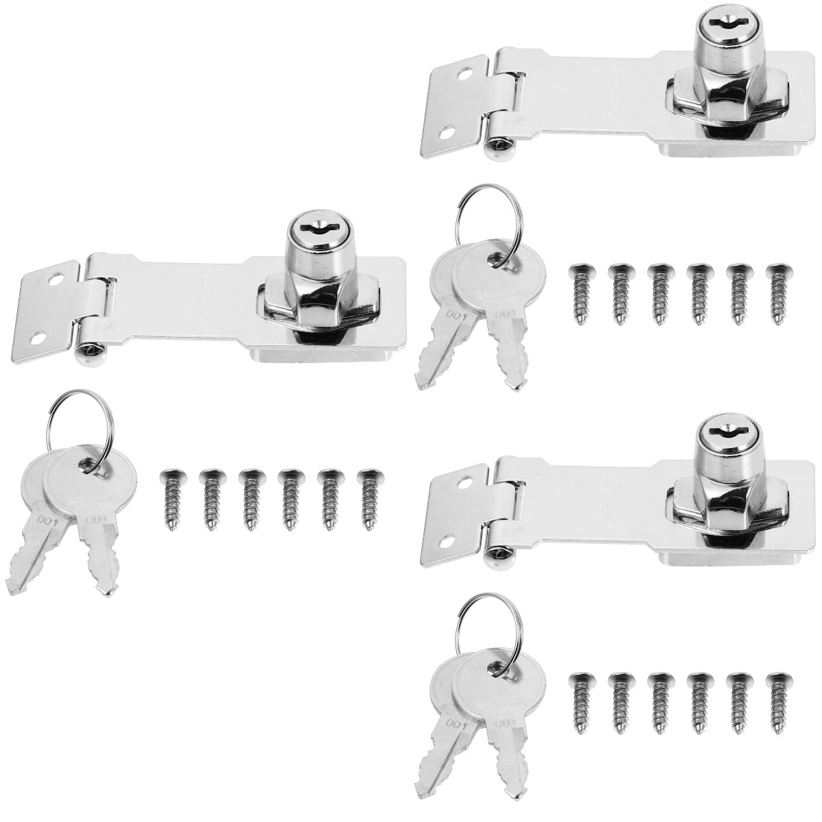3 Sets Cabinet Locks with Keys Household Door Handle Hanger Mechanism ...
