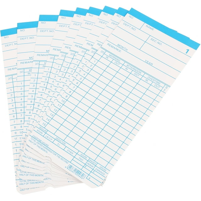 3 Sets Cards Office Sheets Attendance Recording Cards for Office ...