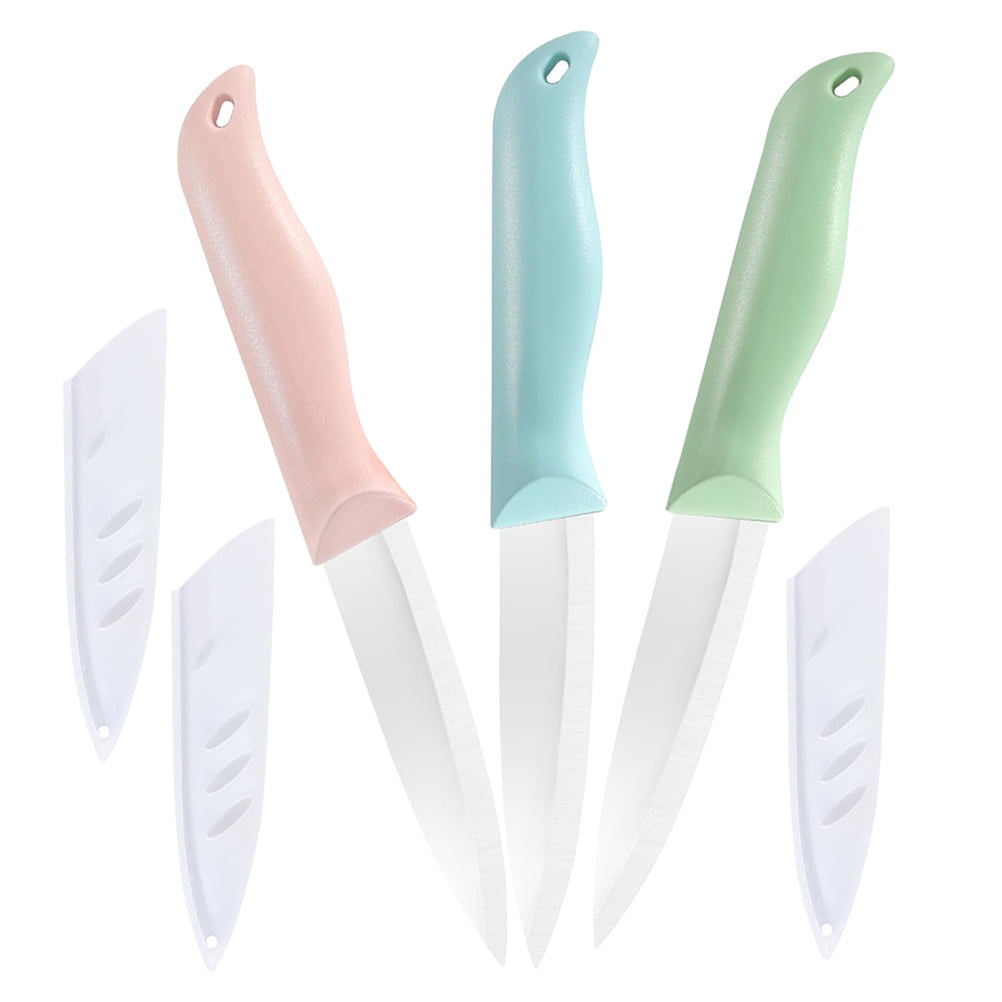 3 Sets Ceramic Food Cutters with Hanging Hole and Sleeves for ...