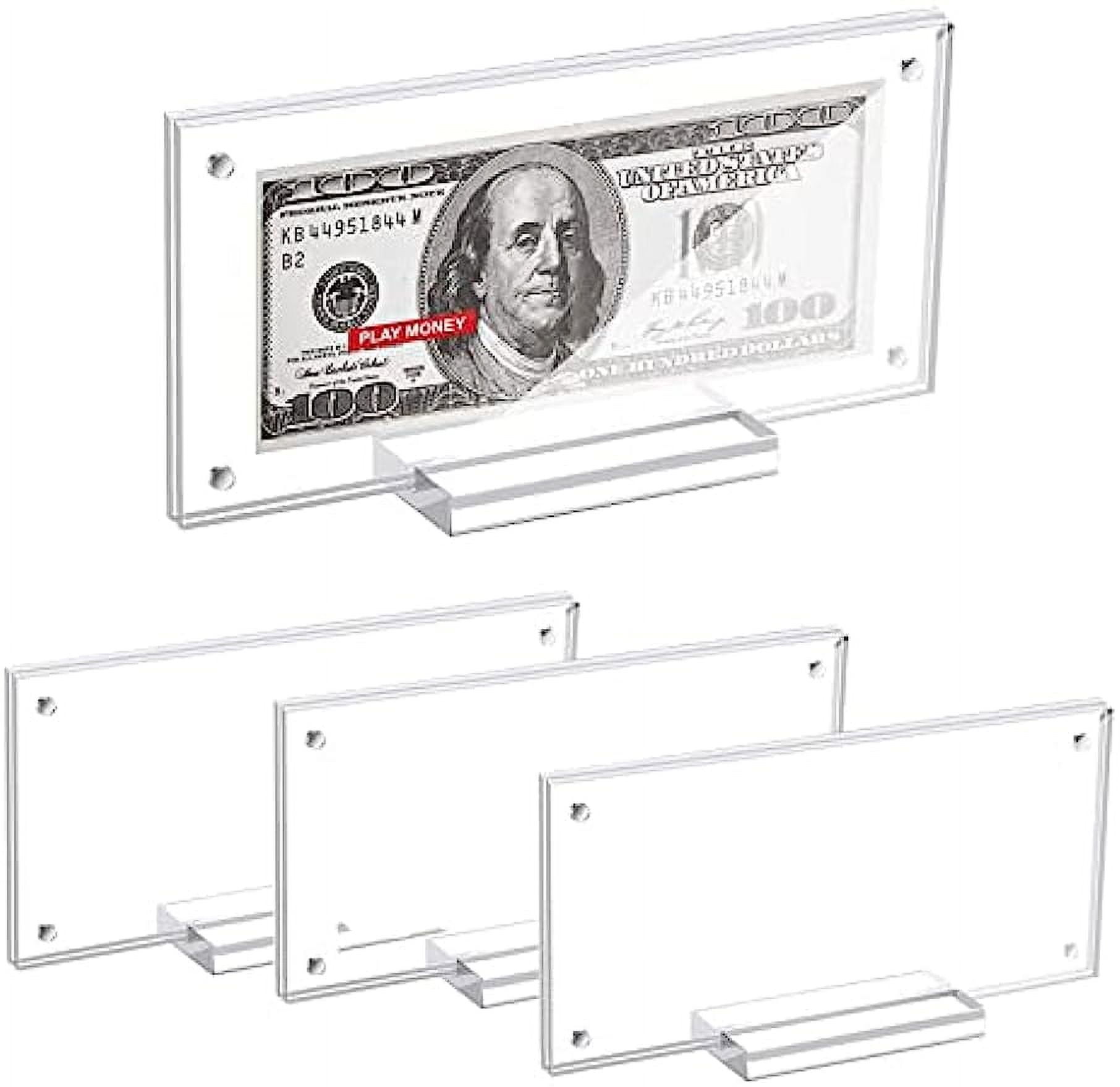 3 Sets Clear Dollar Bill Frame Currency Frame Display Transparent ...