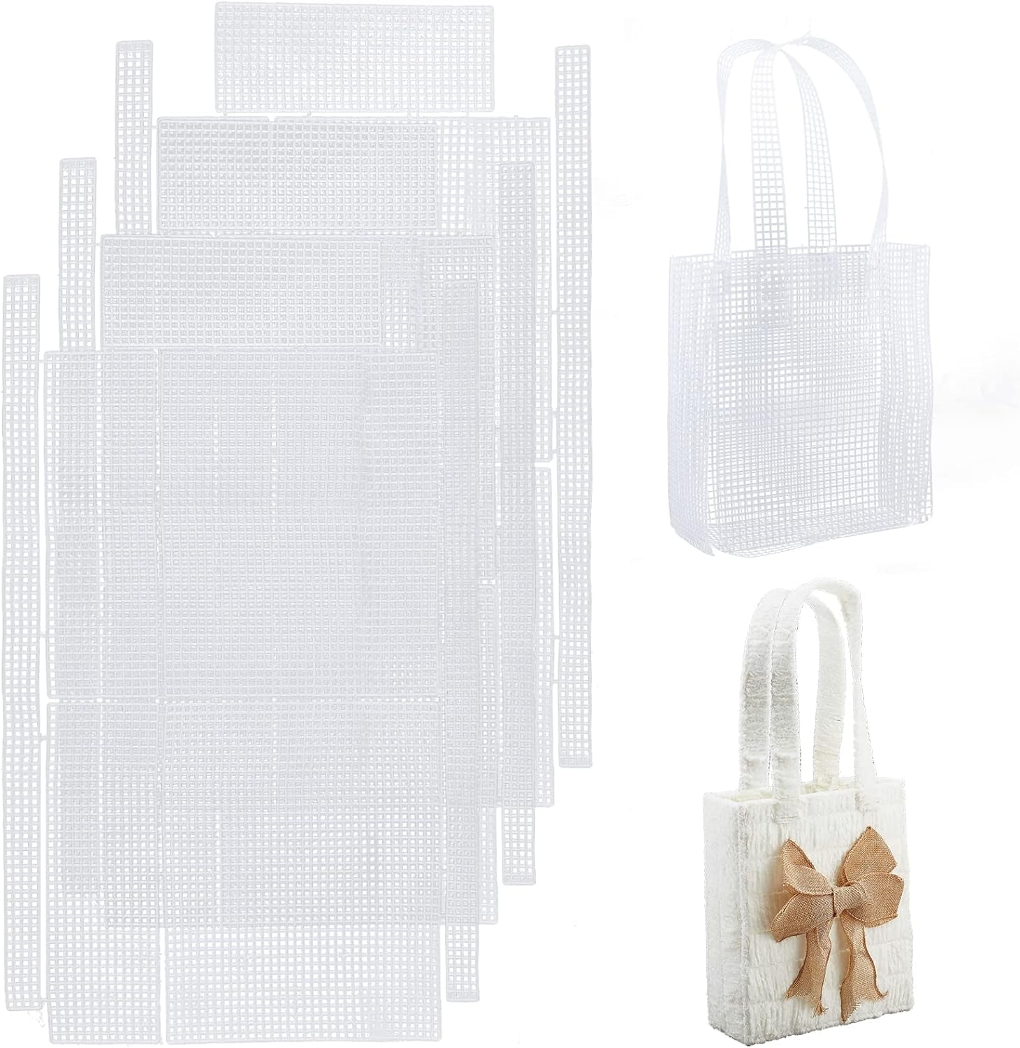 3 Sets Clear Plastic Mesh Canvas Sheets for Embroidery Mesh Canvas ...