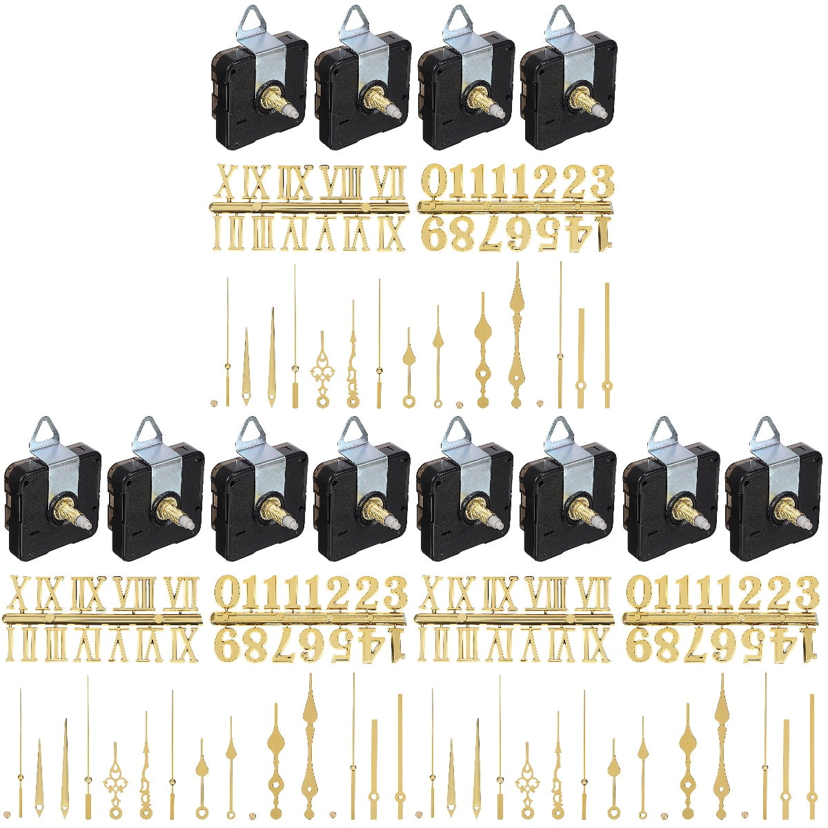 3 Sets Clock Numerals Kit Quartz Clock Mechanism Kit Replacement Clock ...
