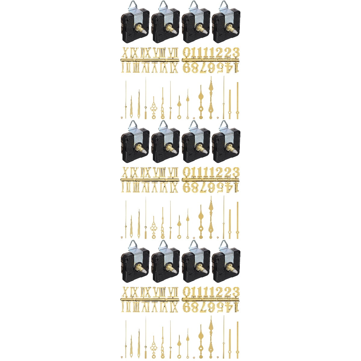 3 Sets Clock Numerals Kit Quartz Clock Mechanism Kit Replacement Clock ...