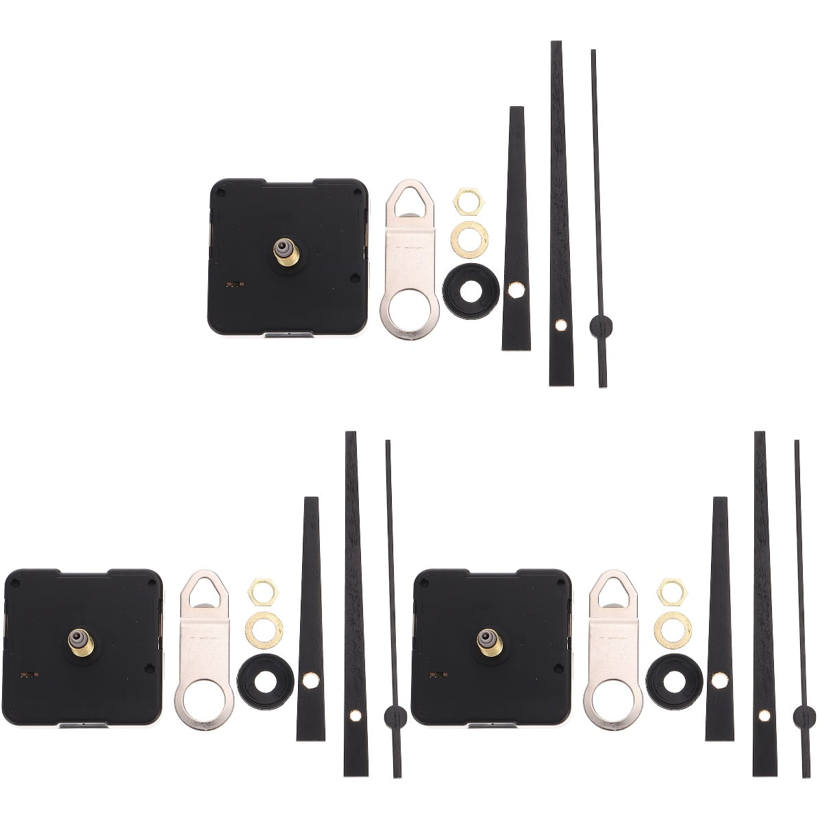 MERRYHAPY 3 Sets Black Battery Operated Quartz Clock Movement Kit with ...