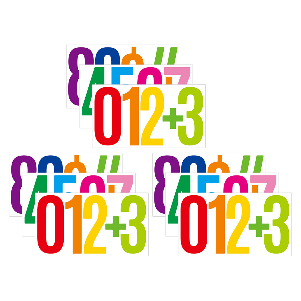 3 Sets Colorful Mailbox Numbers Sticker Waterproof Self Adhesive ...