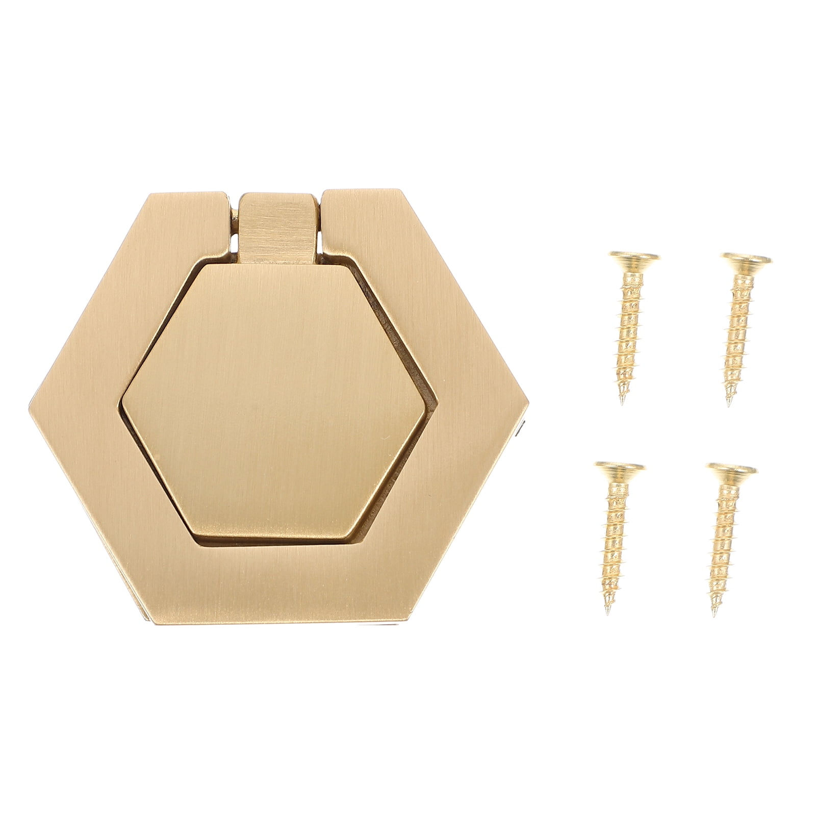 3 Sets Copper Drawer Knob Folding Hexagonal Cabinet Knob Furniture ...