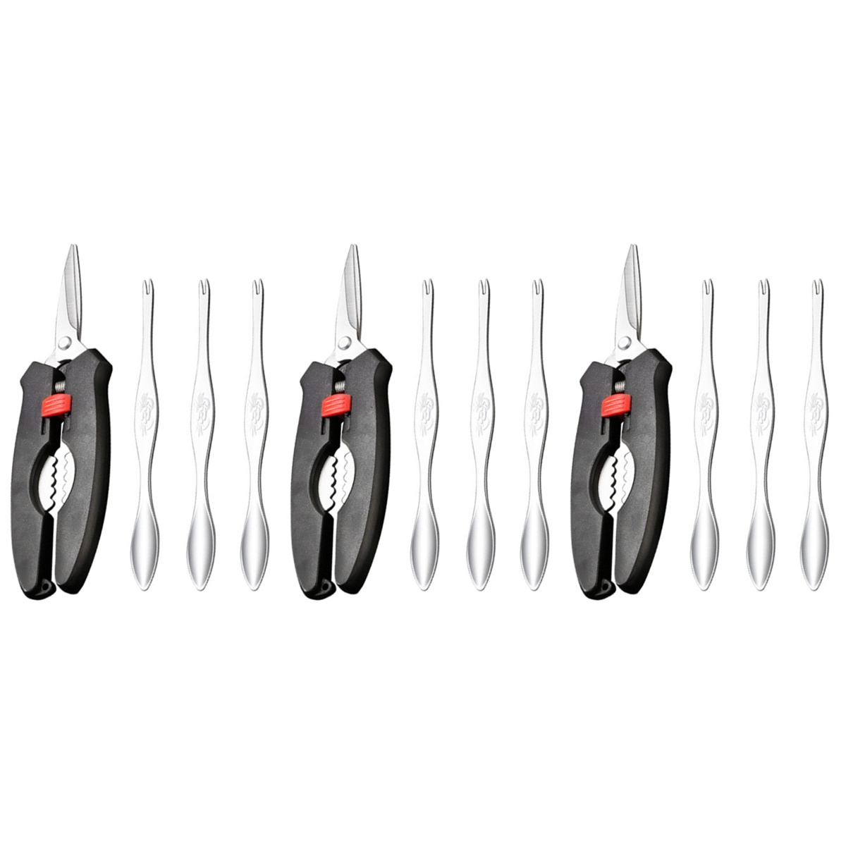 3 Sets Crab Eating Tool Nut Pod Crab Opening Scissor Crab Crackers ...